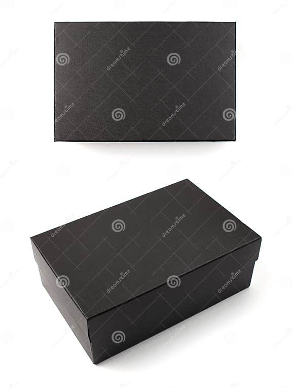 Closed Black Box on White Background Stock Photo - Image of digital ...