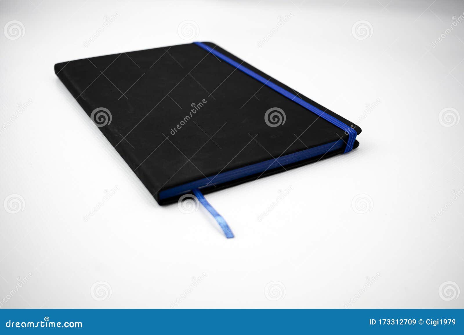 Closed Black Leather Diary for Mockup As a Merchandising Product Stock ...