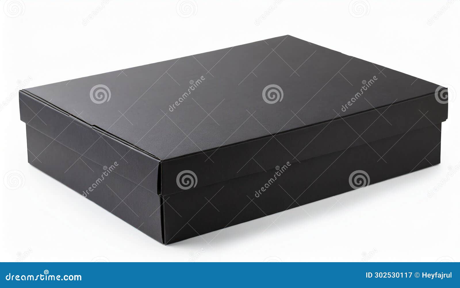 Closed Blank Black Carton Box on White Background Stock Illustration ...