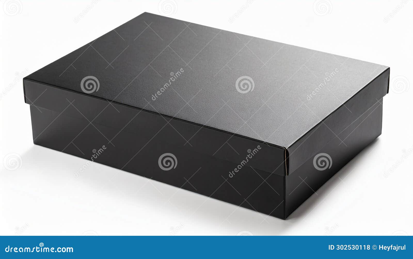 Closed Blank Black Carton Box on White Background Stock Illustration ...