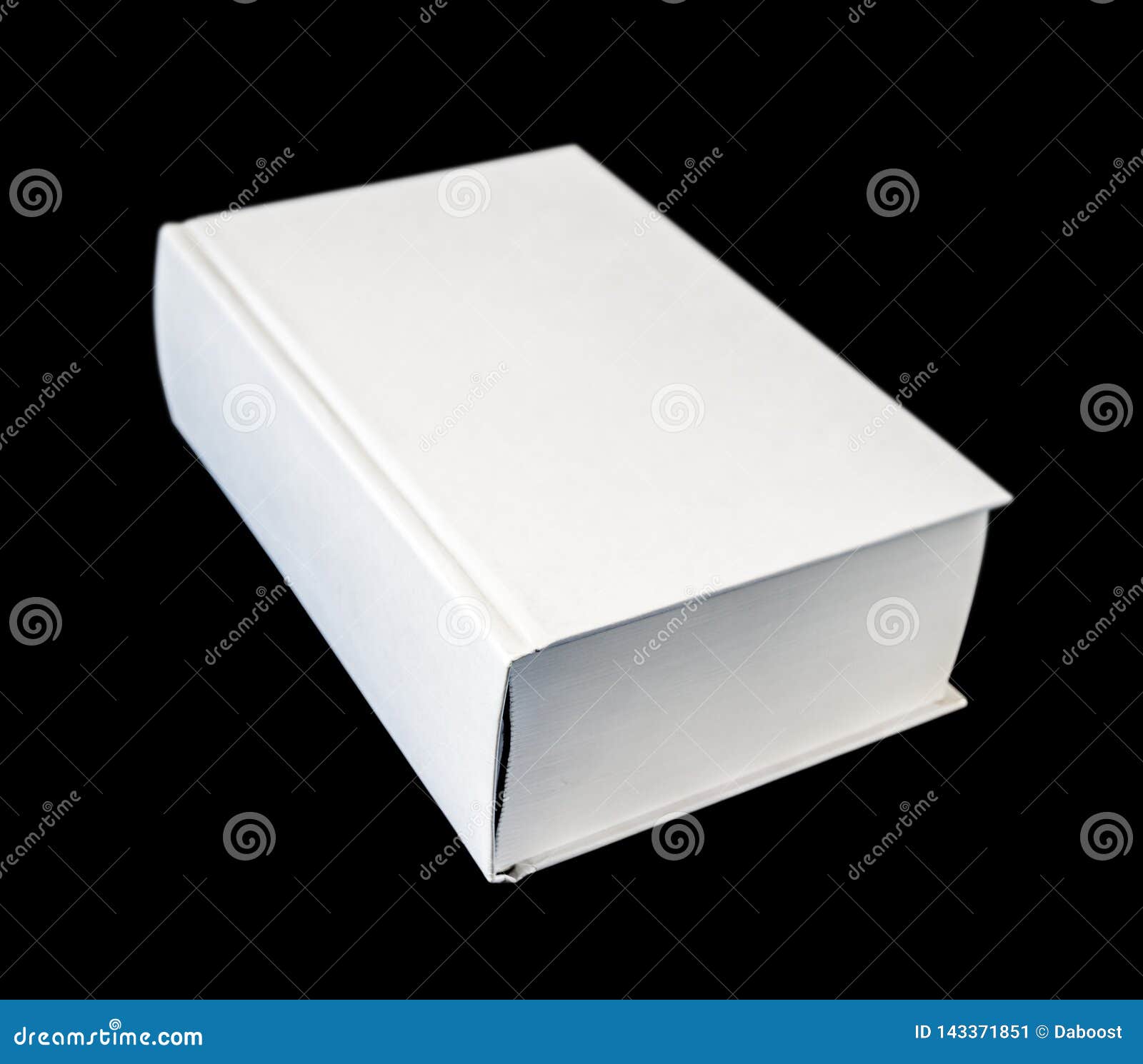 Closed Blank Dictionary, Book Isolated on Black Stock Image - Image of ...