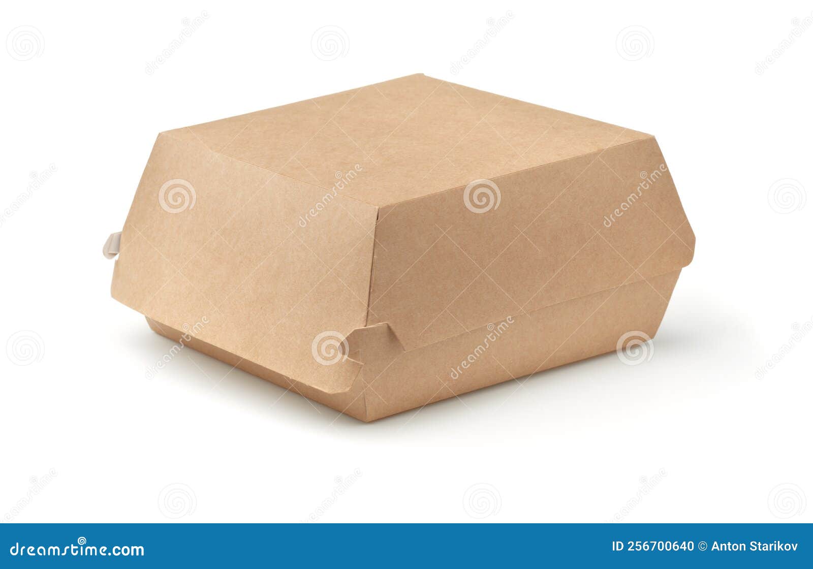 Closed Blank Disposable Paper Burger Box Stock Photo - Image of mock ...