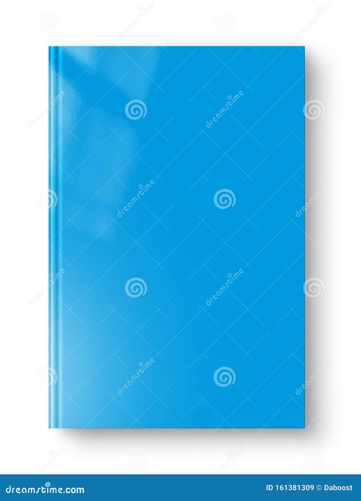 Closed Blue Blank Book Isolated on White Stock Image - Image of booklet ...