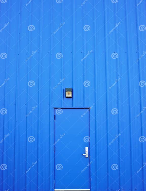 Closed blue door stock photo. Image of architecture, wall - 16849196