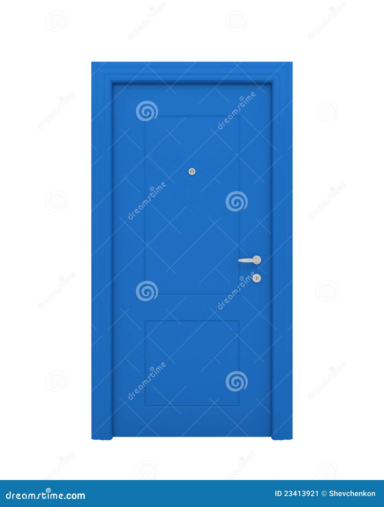 The closed blue door stock illustration. Illustration of wall - 23413921