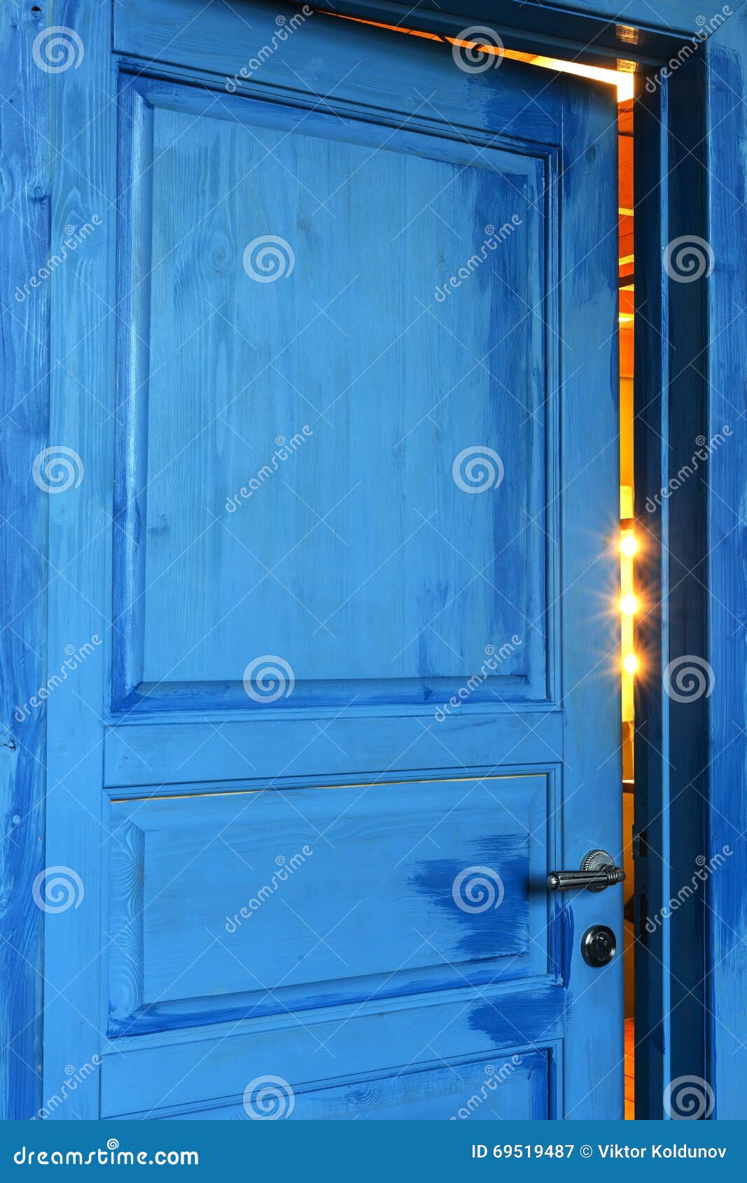 Closed Blue Door in Bright Room Stock Image - Image of house, bright ...