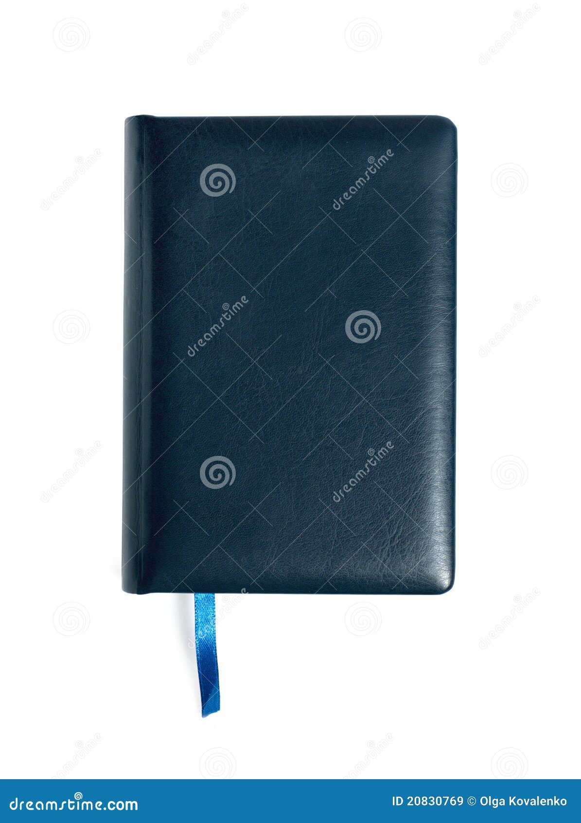 Closed Blue Leather Notebook Isolated on White Stock Image - Image of ...