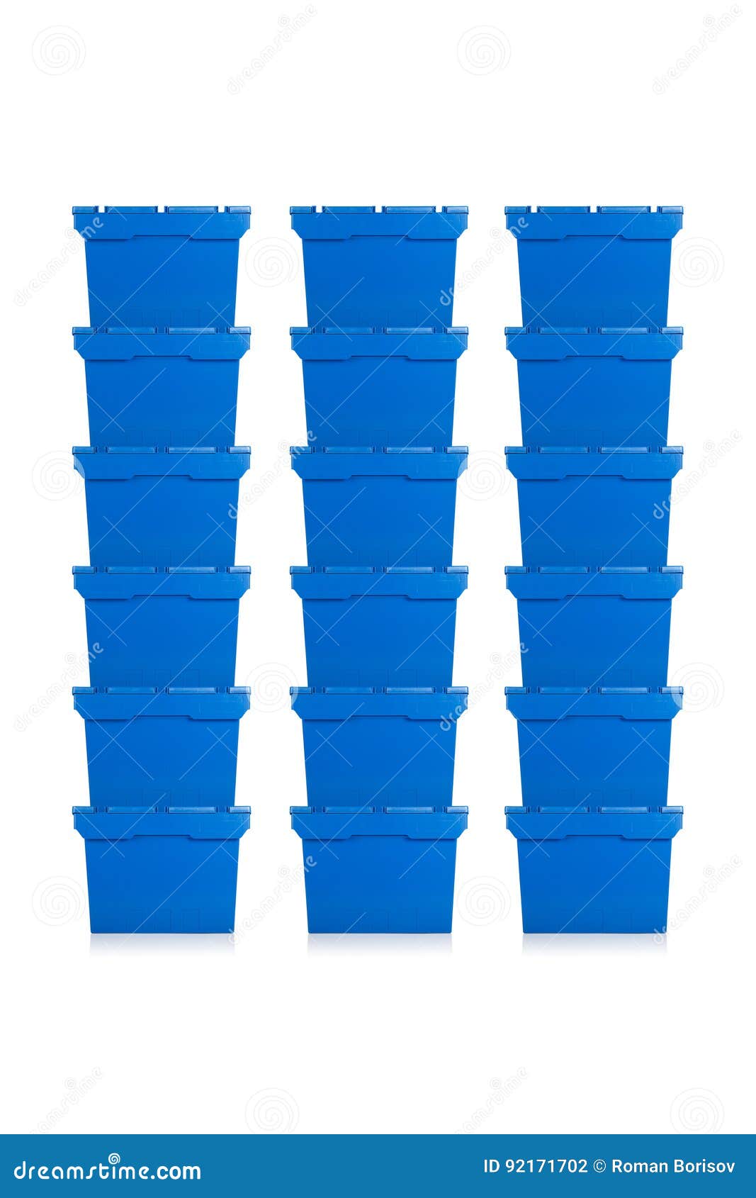 Closed Blue Plastic Box Packaging. Stock Photo - Image of plastic ...