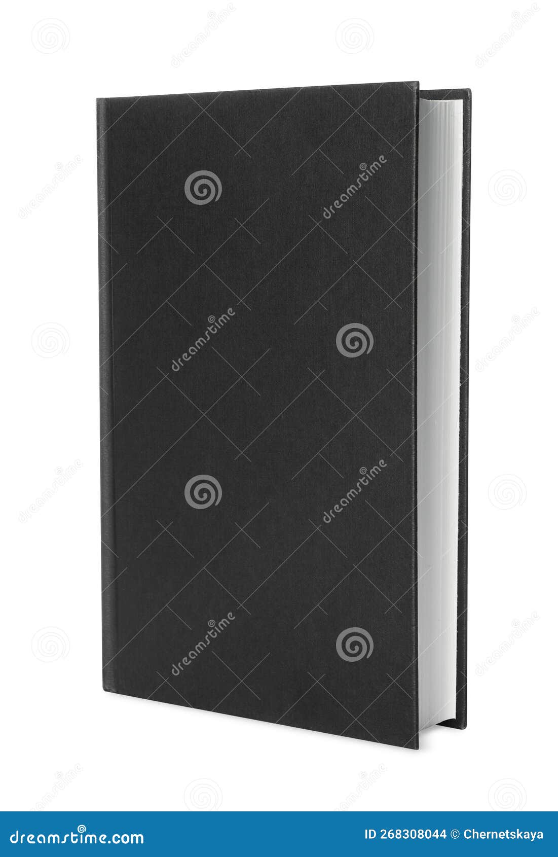 Closed Book with Black Hard Cover Isolated on White Stock Photo - Image ...