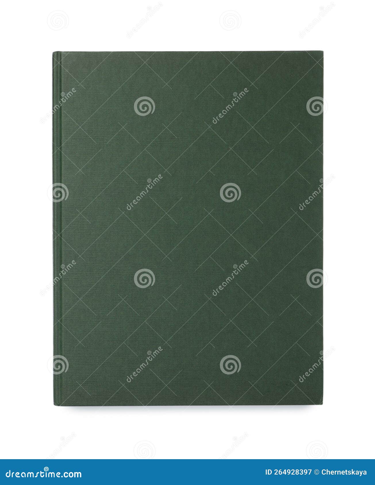Closed Book with Green Hard Cover Isolated on White Stock Image - Image ...