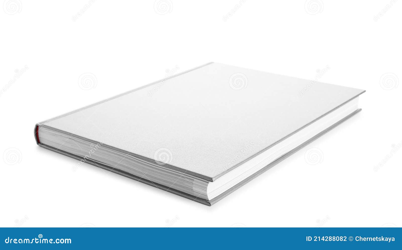 Closed Book with Grey Hard Cover Isolated on White Stock Photo - Image ...