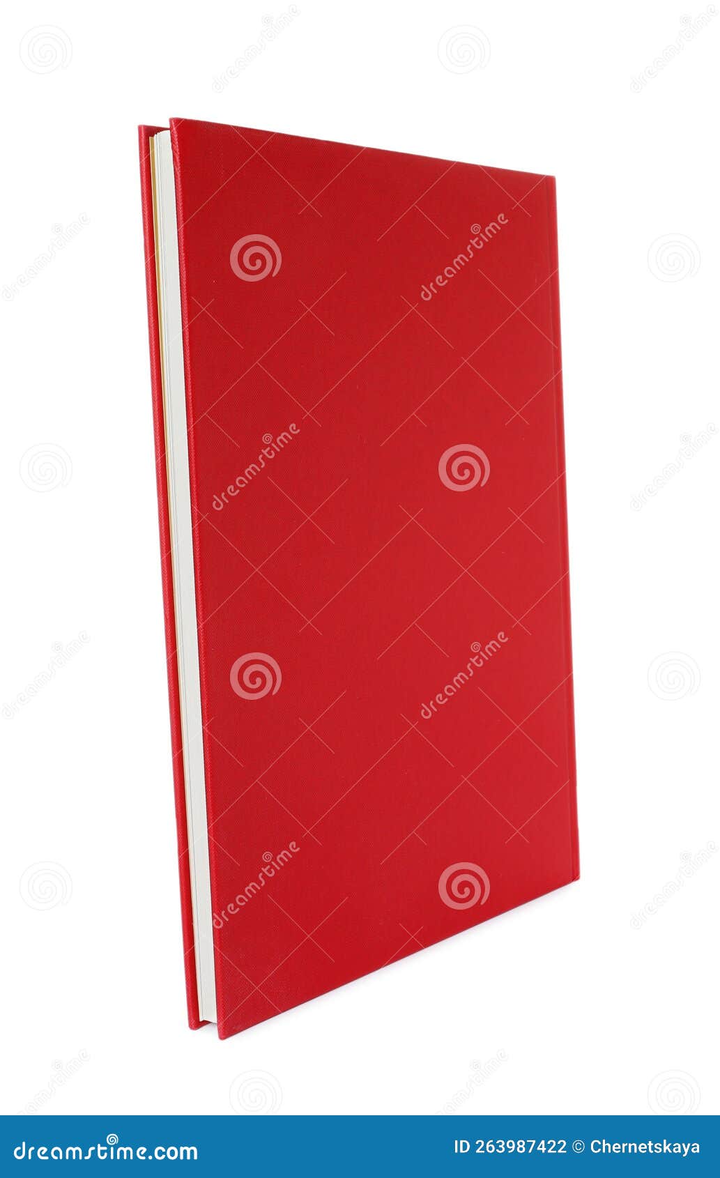 Closed Book with Red Hard Cover Isolated on White Stock Photo - Image ...