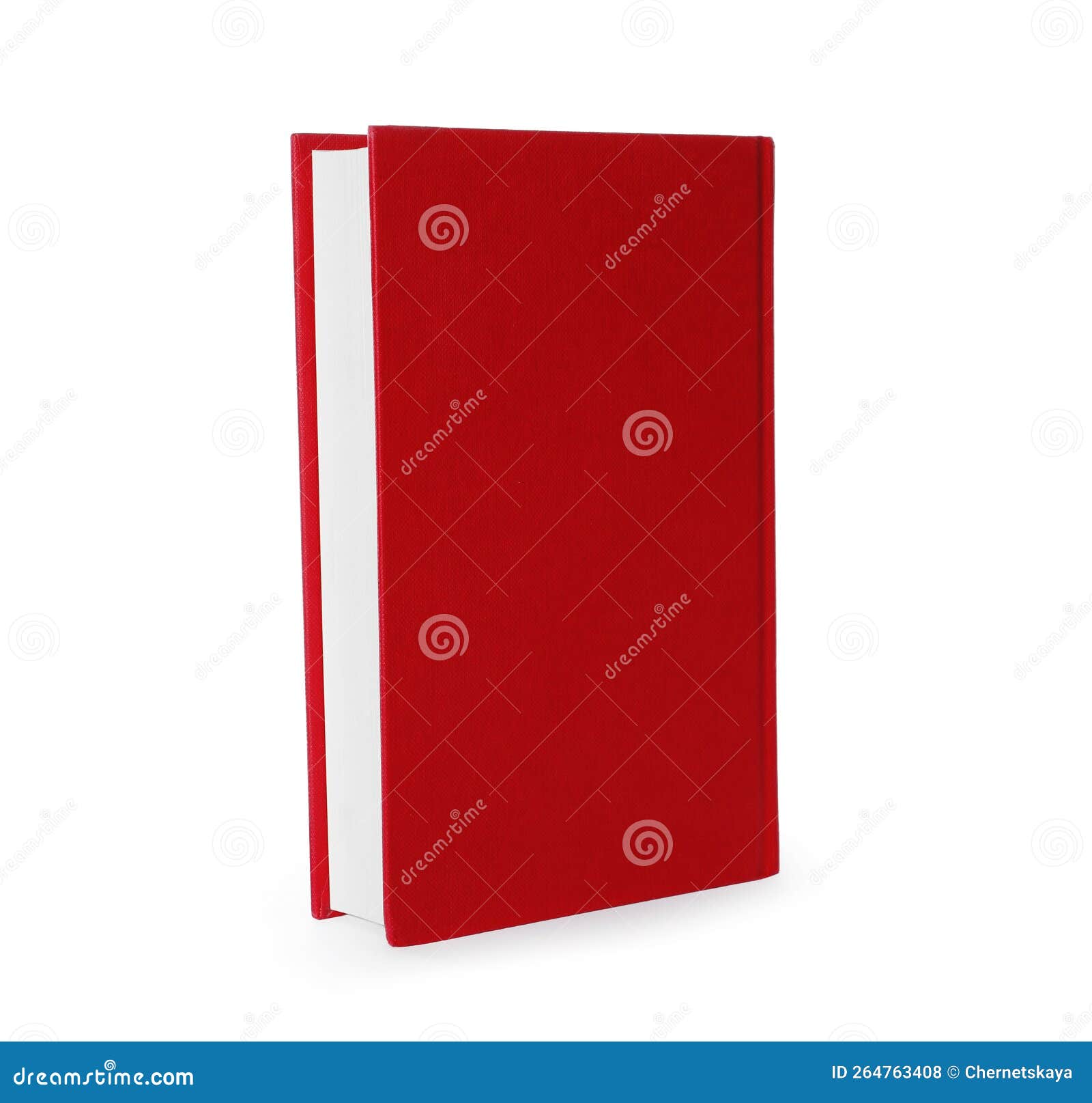Closed Book with Red Hard Cover Isolated on White Stock Photo - Image ...