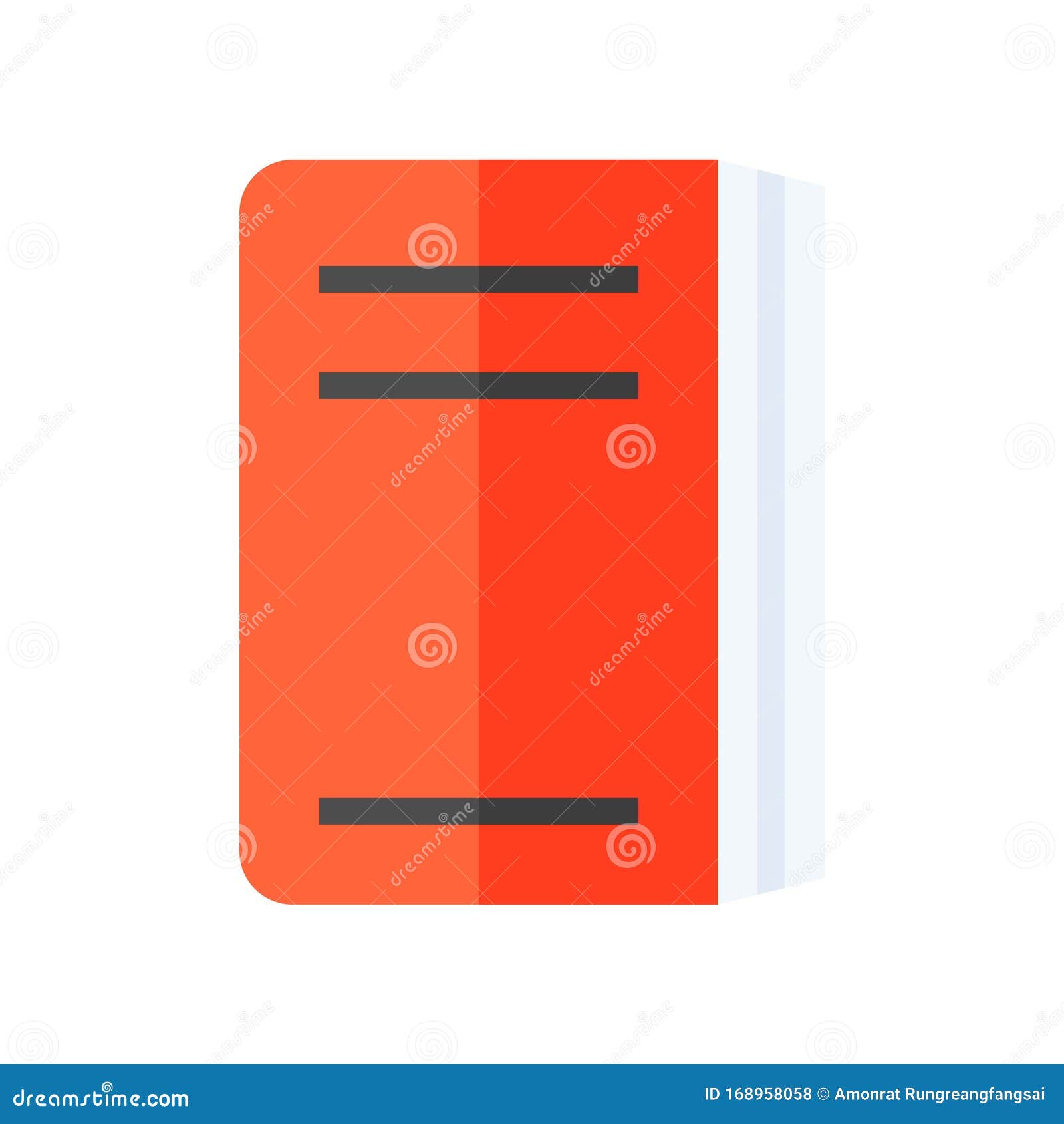 Closed Book Vector Illustration, Flat Style Icon Stock Vector ...