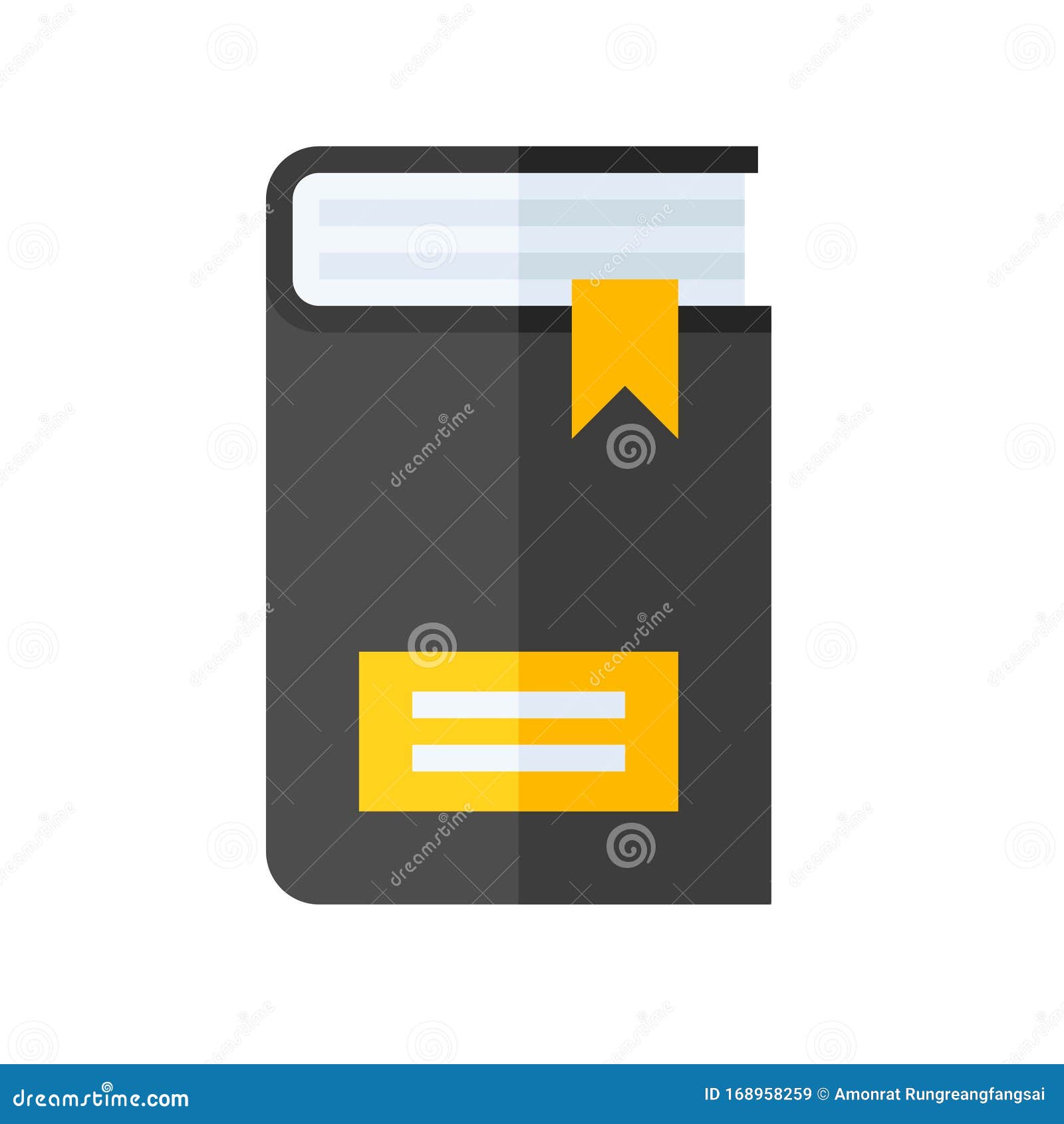Closed Book Vector Illustration, Flat Style Icon Stock Vector ...