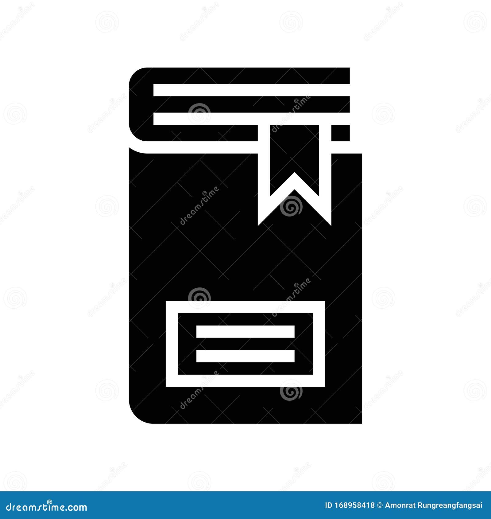 Closed Book Vector Illustration, Solid Style Icon Stock Vector ...
