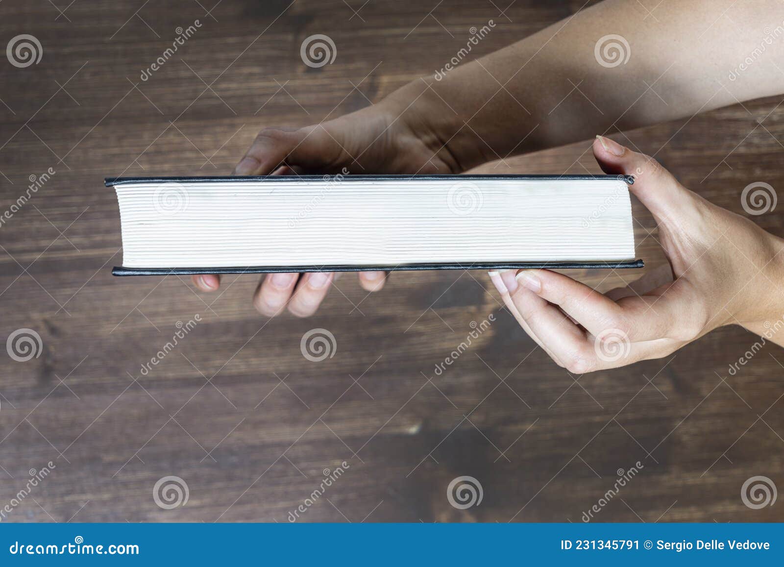 Closed book stock image. Image of person, hold, hand - 231345791