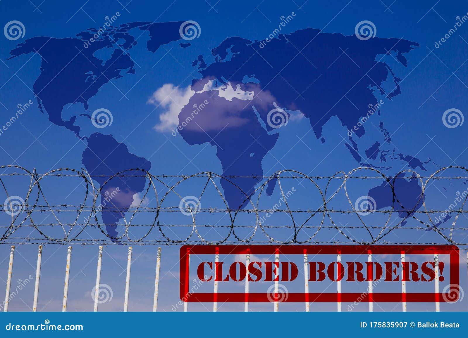 Closed Borders Due To Coronavirus Outbreak. Quarantine Zone Concept ...