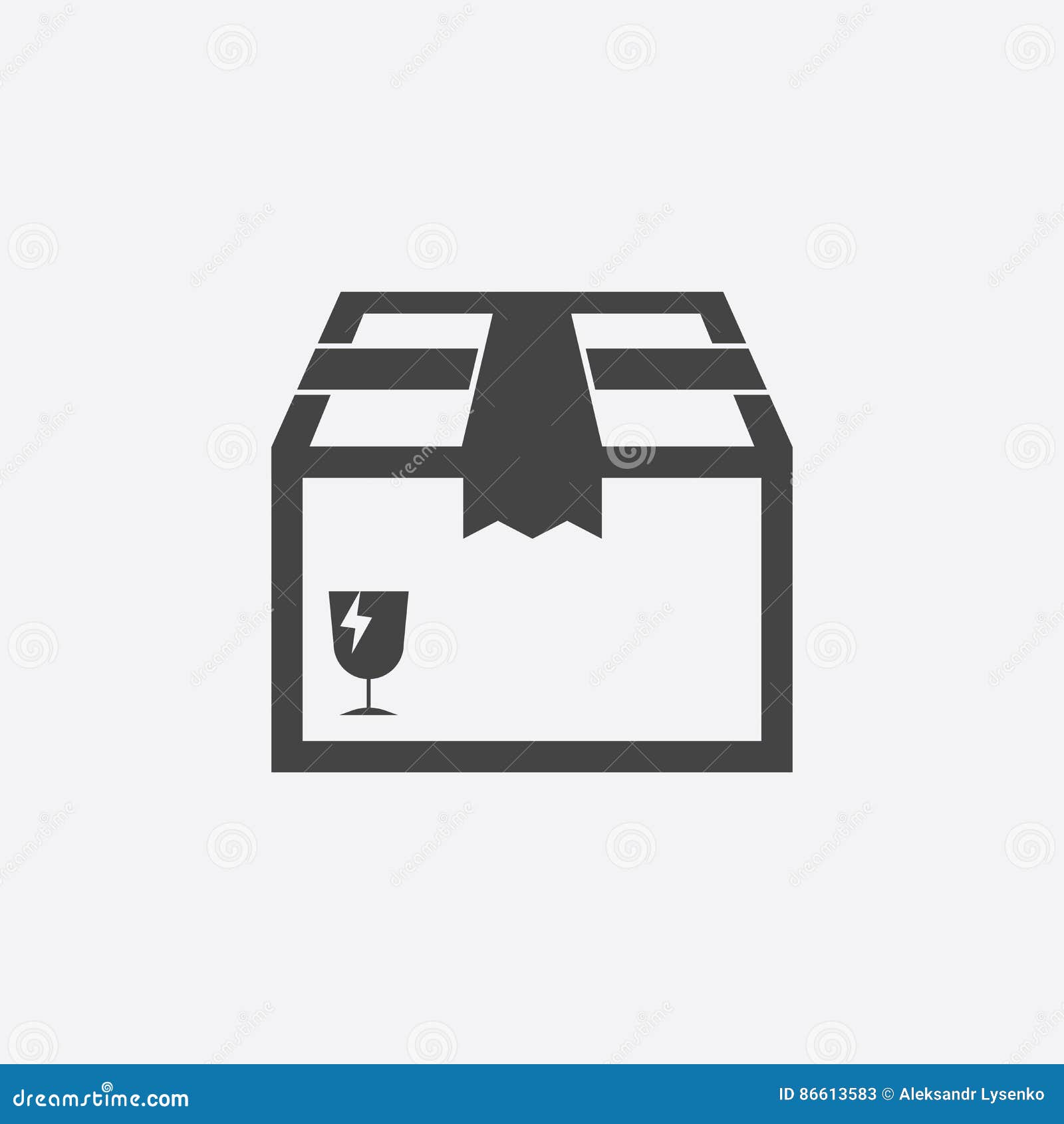 Closed box icon. stock vector. Illustration of symbol - 86613583