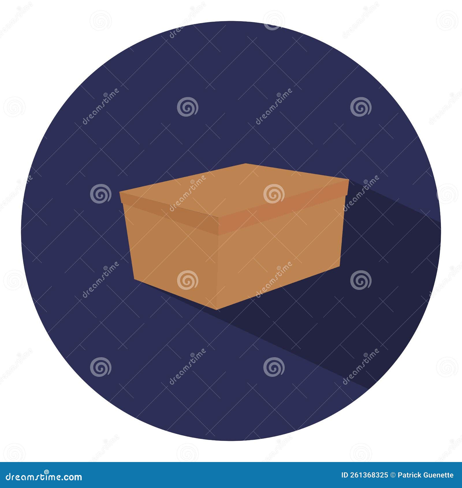 Closed box, icon stock vector. Illustration of isometric - 261368325