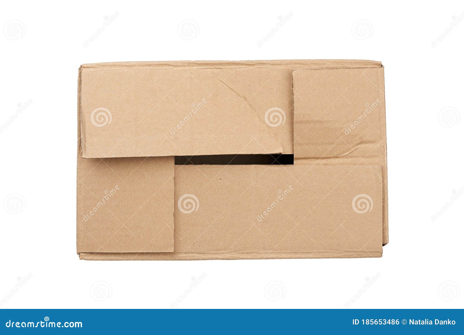 Closed Box Made Of Brown Corrugated Cardboard Isolated On A White ...