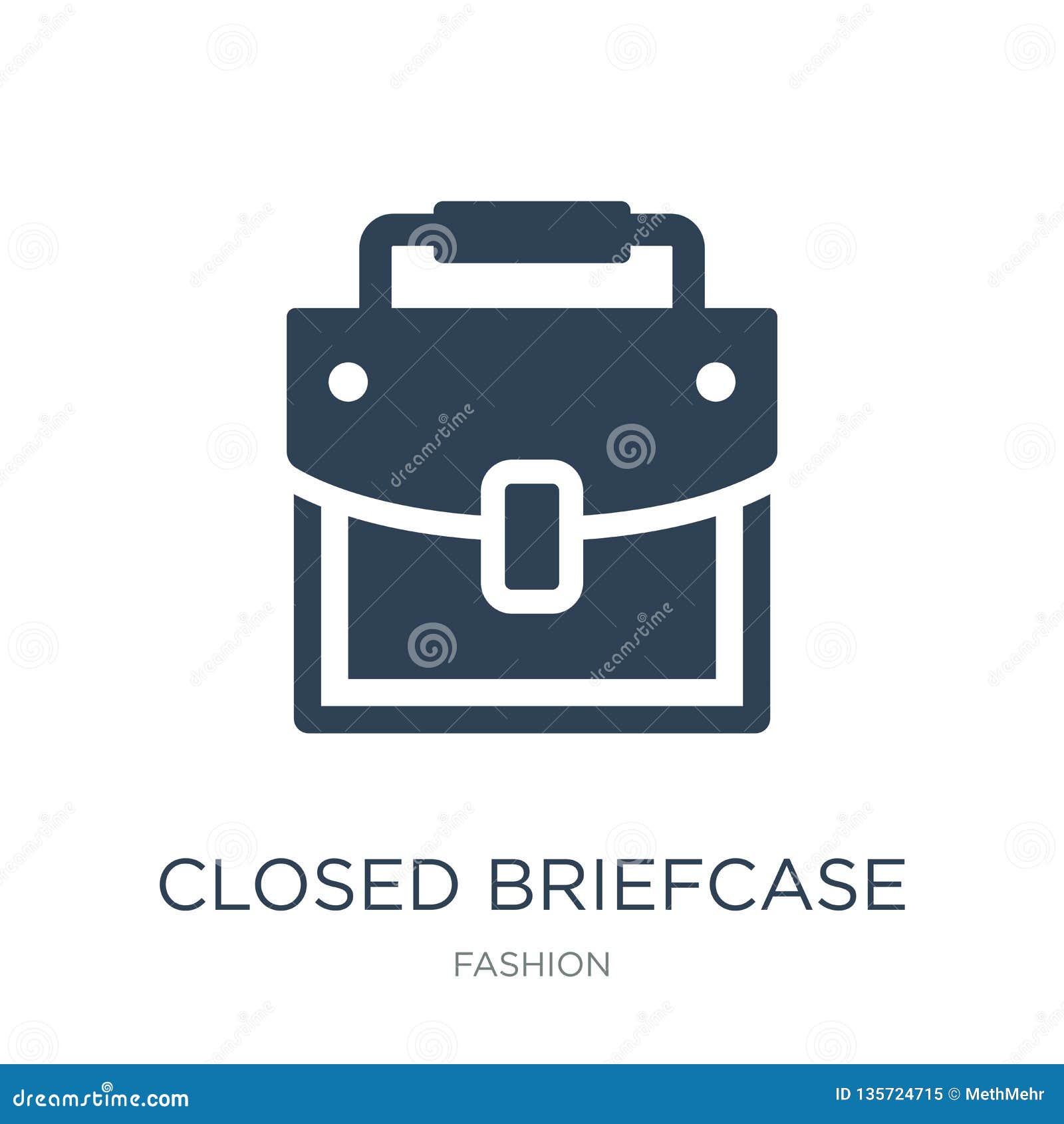 Closed Briefcase Icon in Trendy Design Style. Closed Briefcase Icon ...