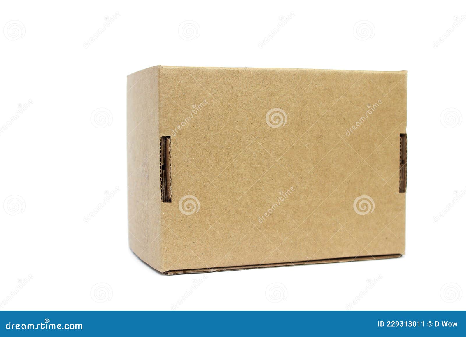 Closed Brown Craft Box on White Isolated Background Stock Image - Image ...