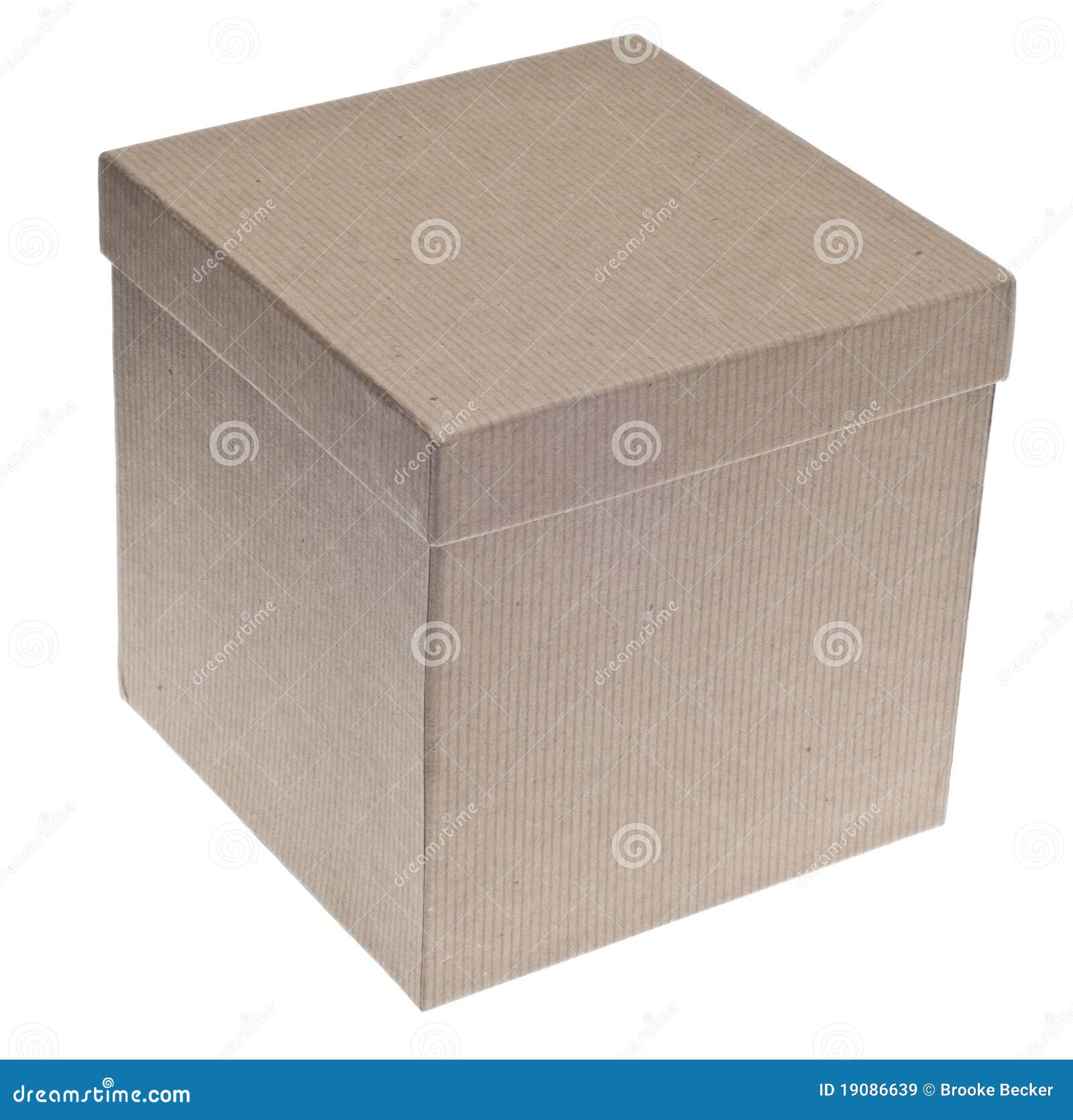 Closed Brown Paper Recycled Gift Box Stock Image - Image of round ...