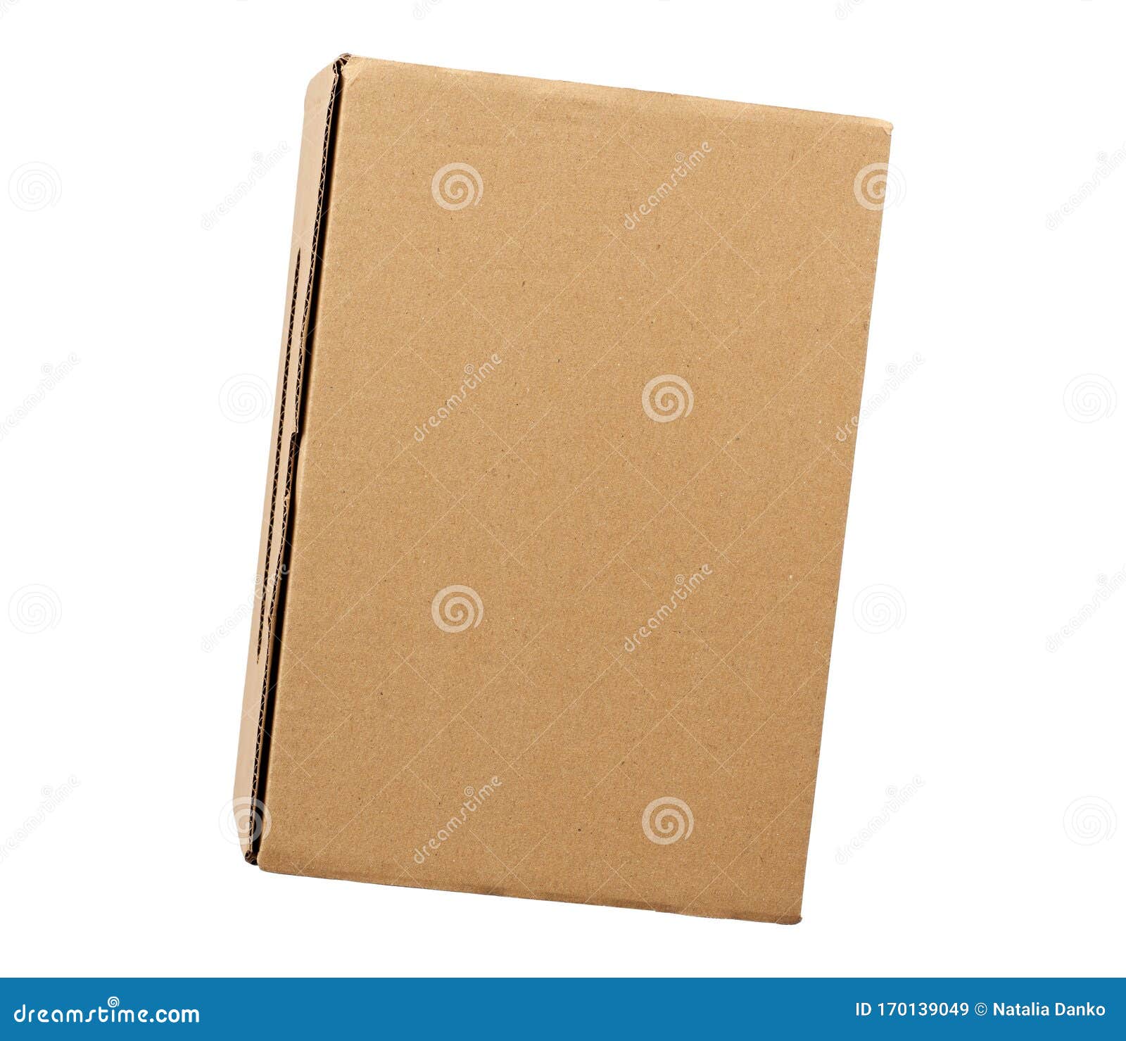Closed Brown Rectangular Cardboard Box for Transporting Goods Stock ...