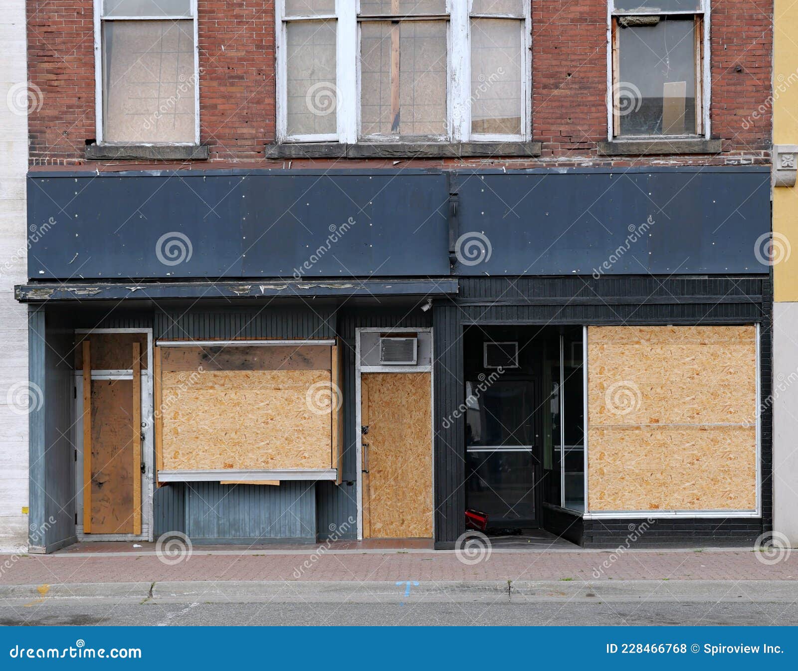 Boarded Up Windows Store