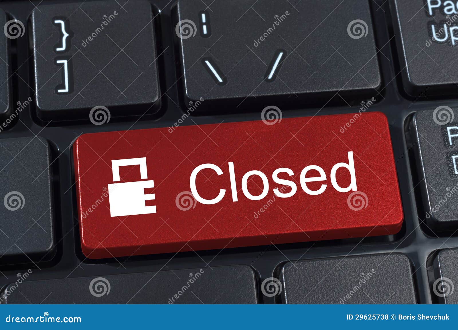 Closed Button Keyboard with Icon Padlock. Stock Illustration ...