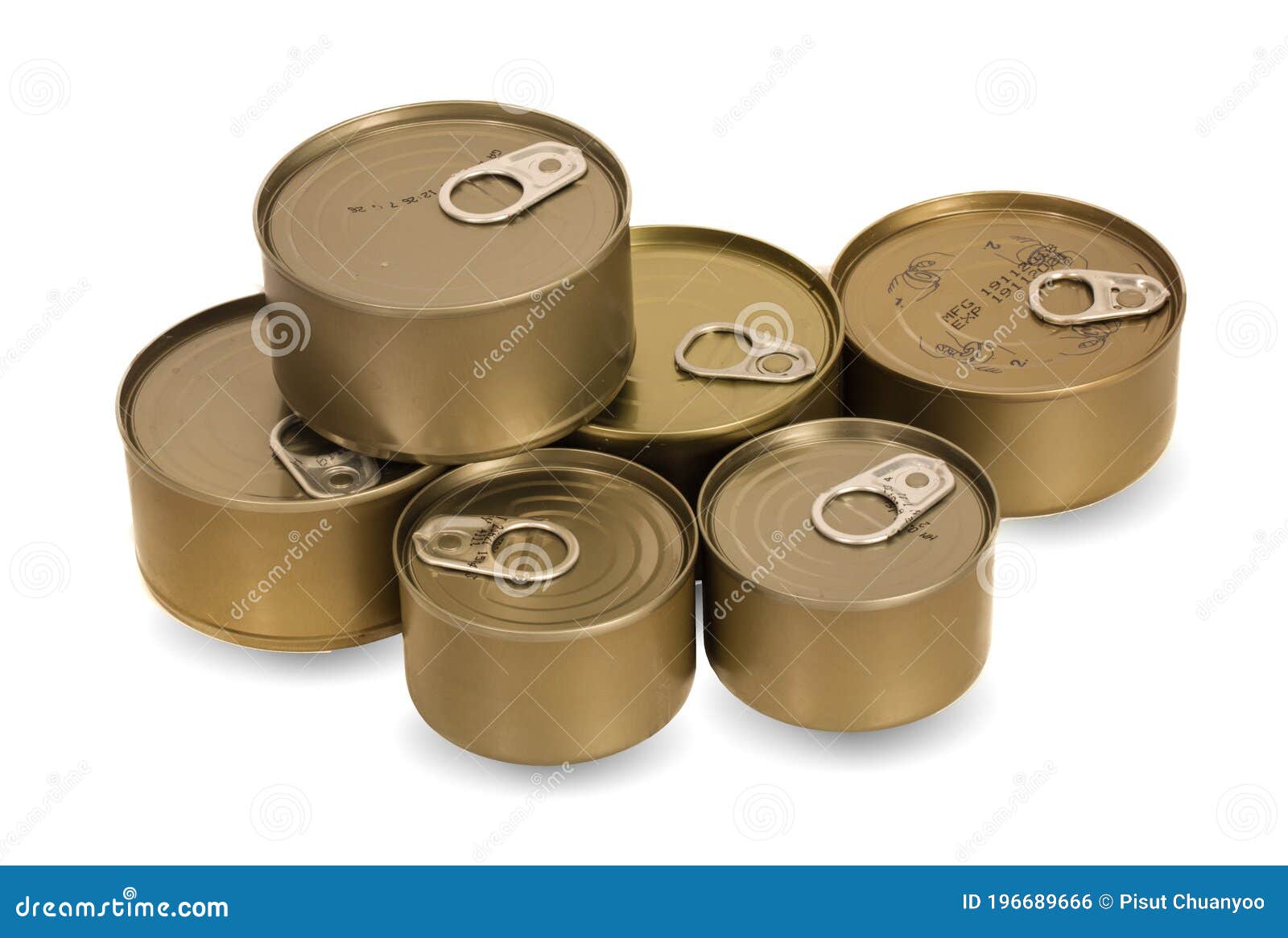 Closed Can Isolated on White Background Stock Photo - Image of store ...