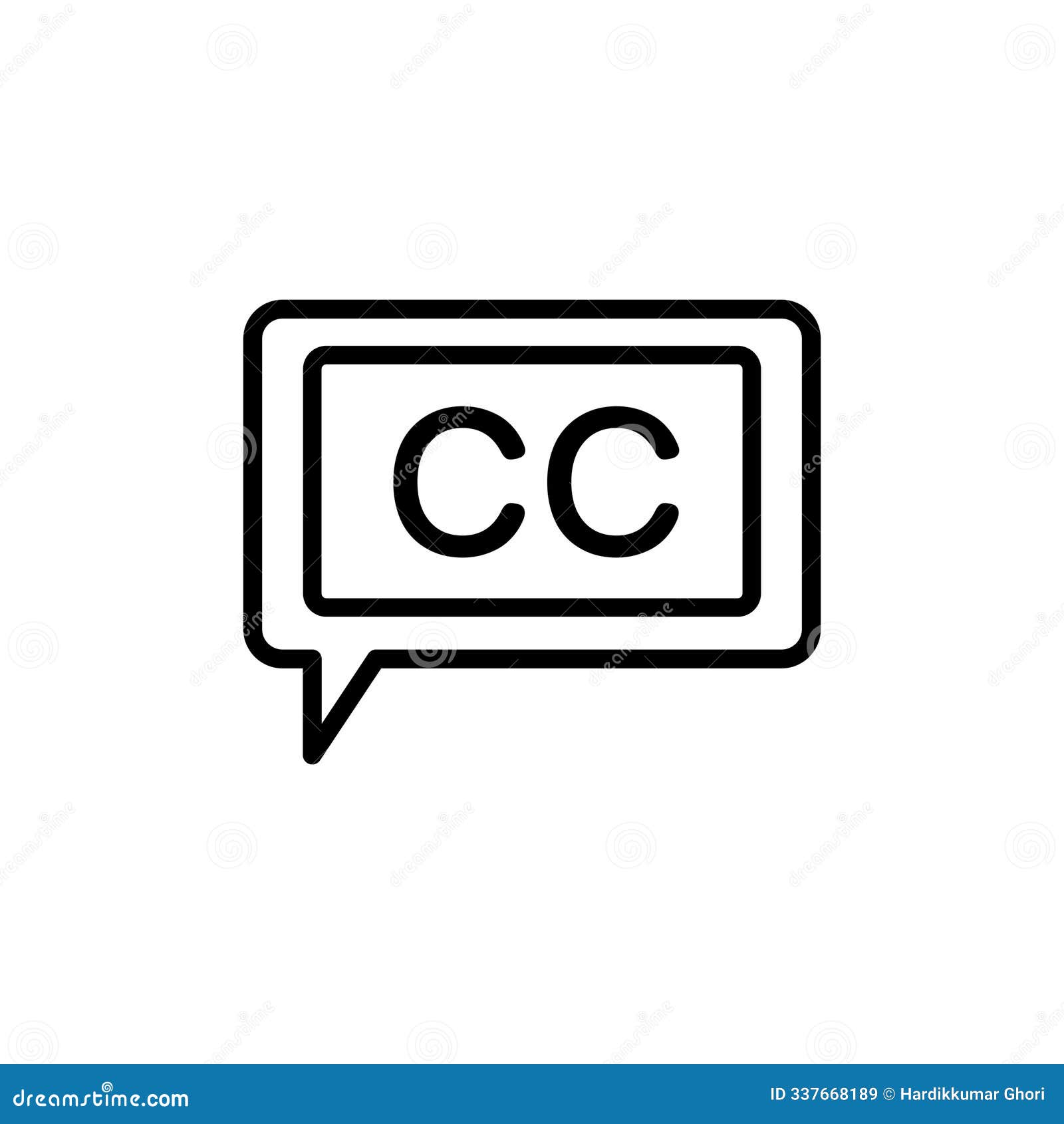 Closed Caption Icon Set. Video Captions And Subtitle Vector Symbol In A ...
