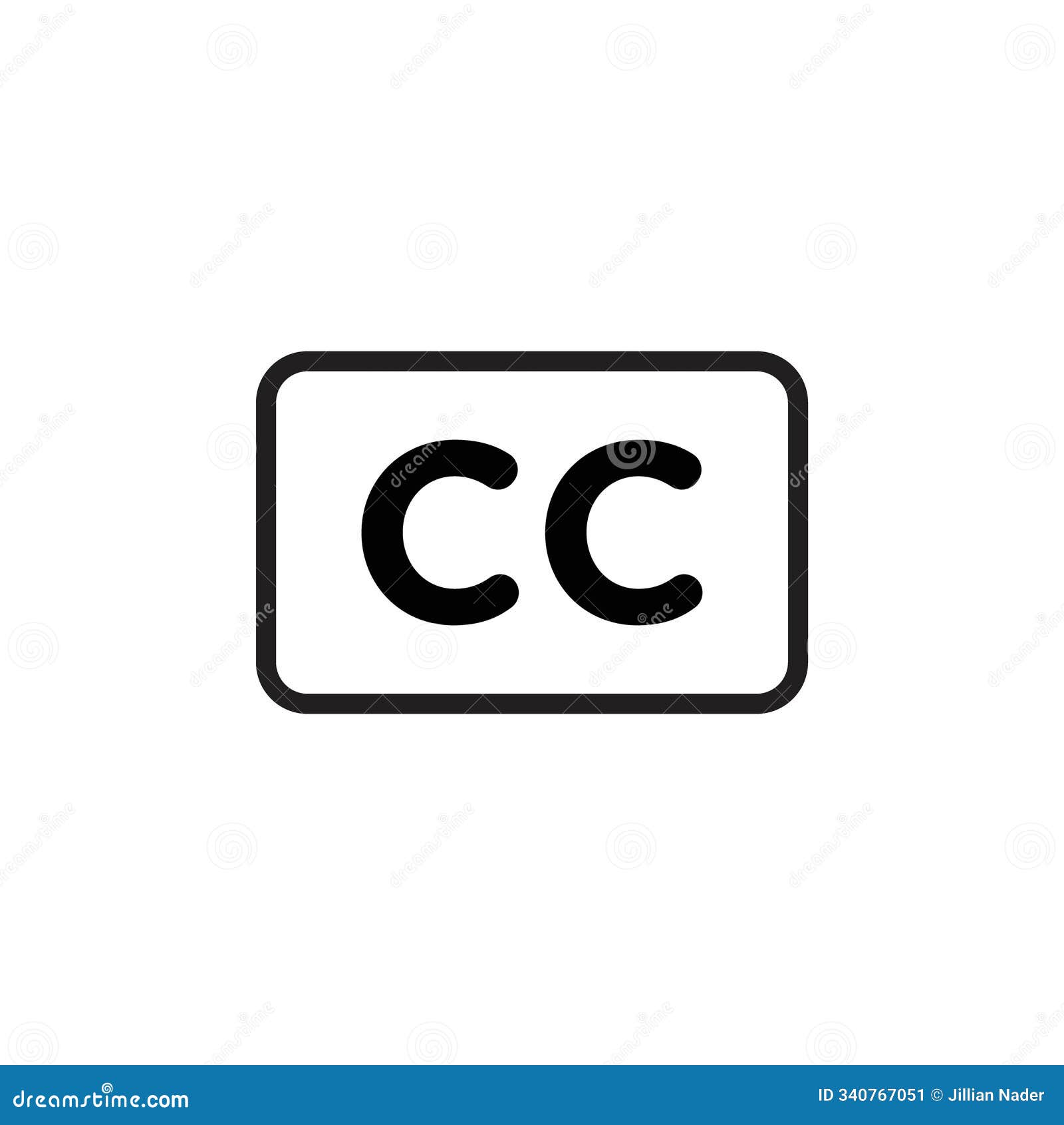 Closed Caption Icon Thin Line Flat Illustration Stock Illustration ...