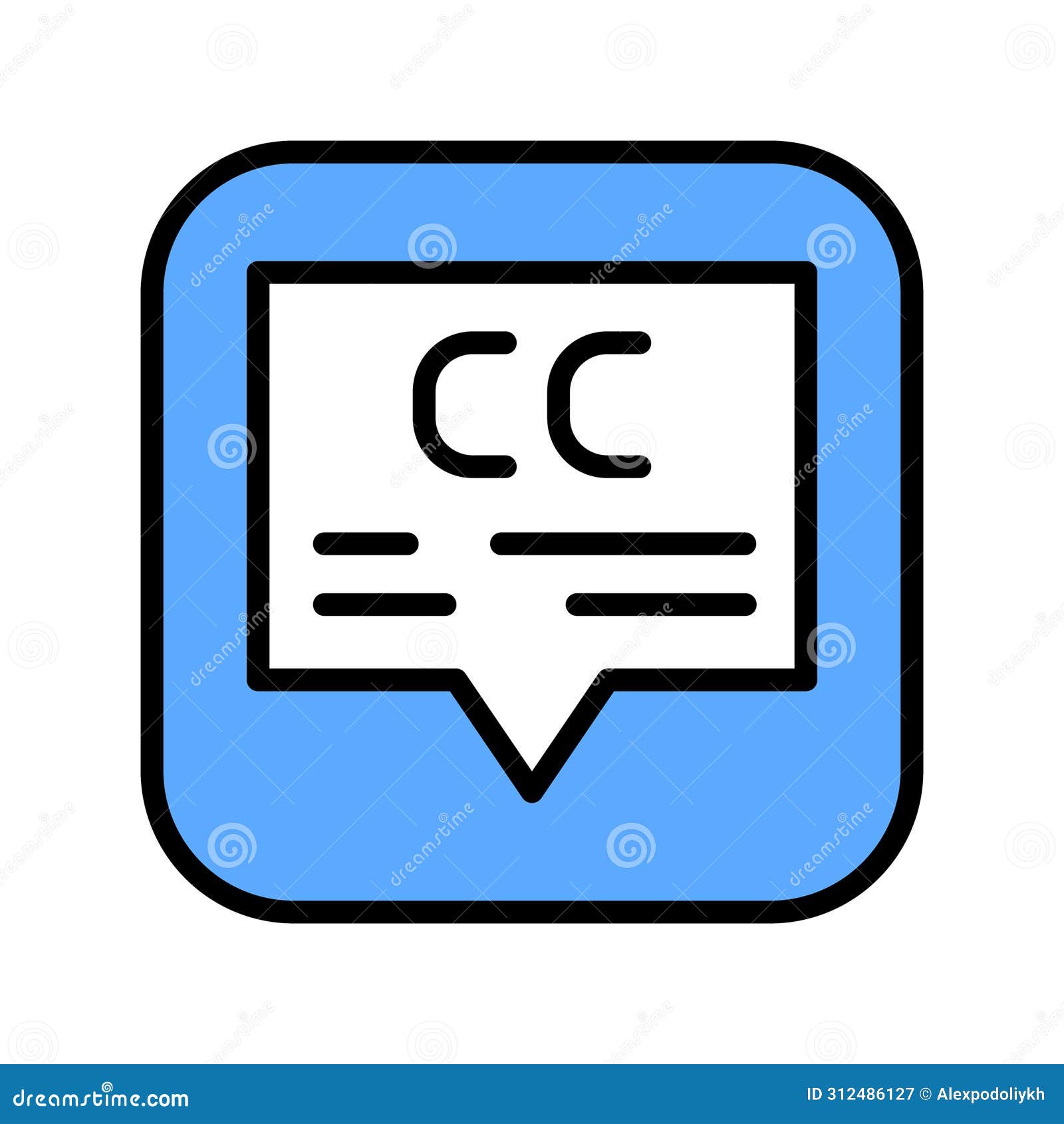 Closed Captioning Symbols Cartoon Vector | CartoonDealer.com #304414921