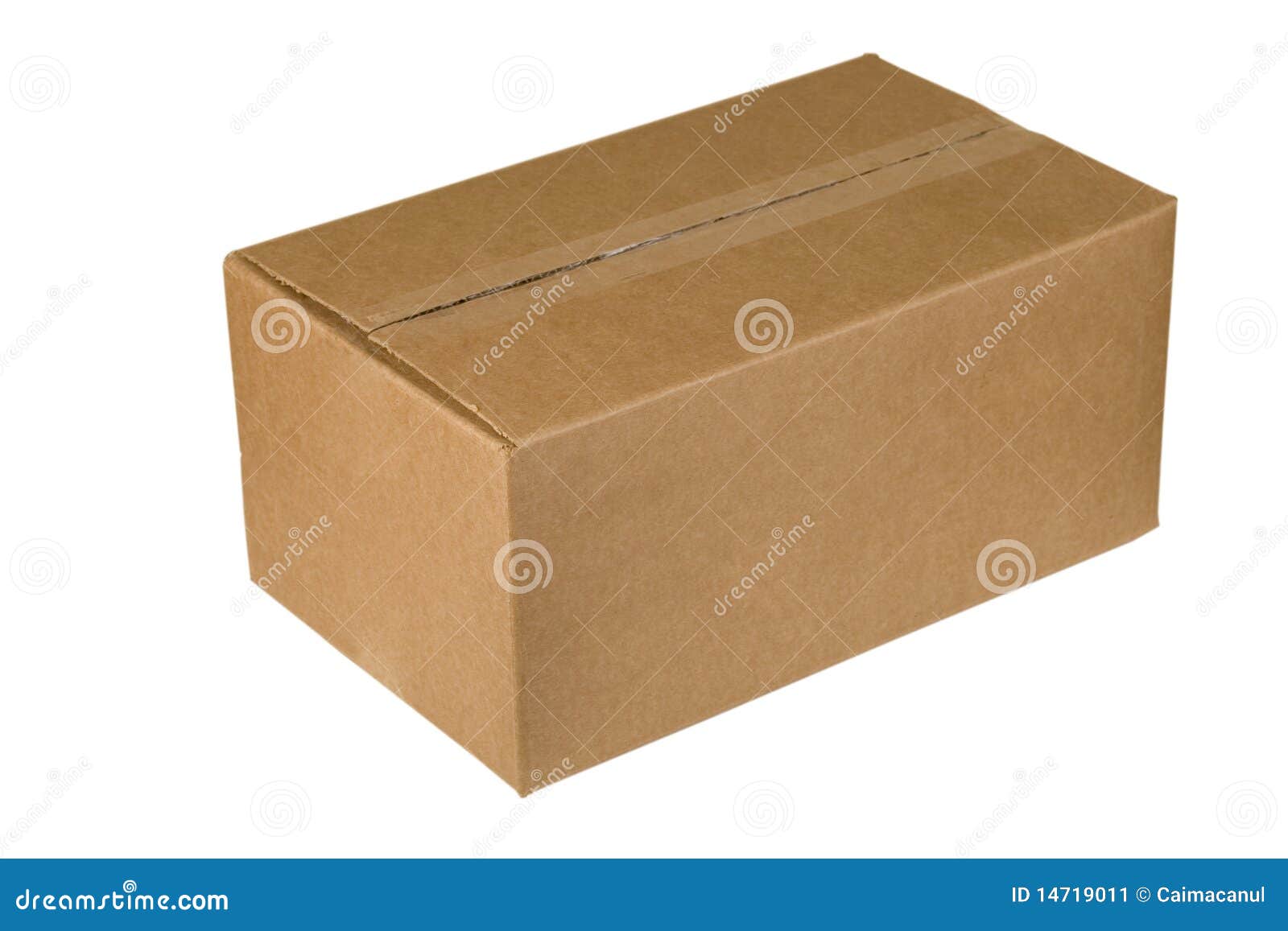 Closed cardboard box stock image. Image of isolated, blank - 14719011