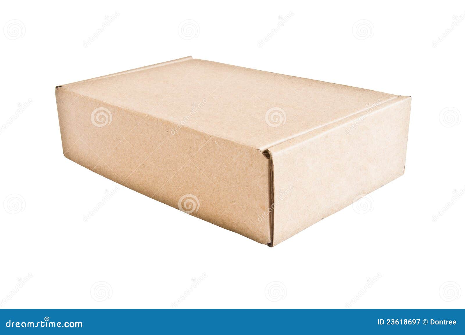 Closed Cardboard Box Isolated Stock Image - Image of carton, blank ...