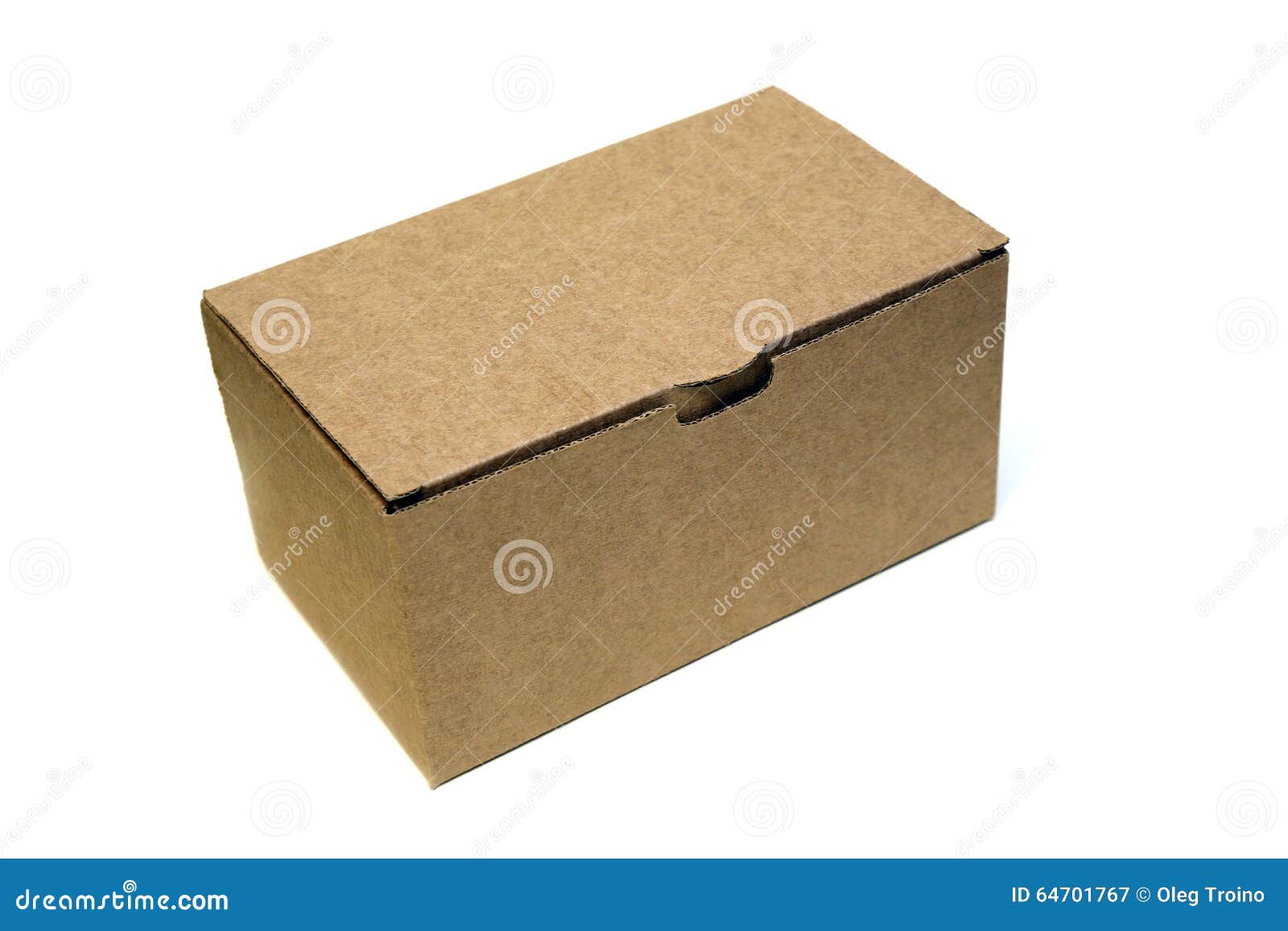 Closed Cardboard Box Isolated on White Background Stock Image - Image ...