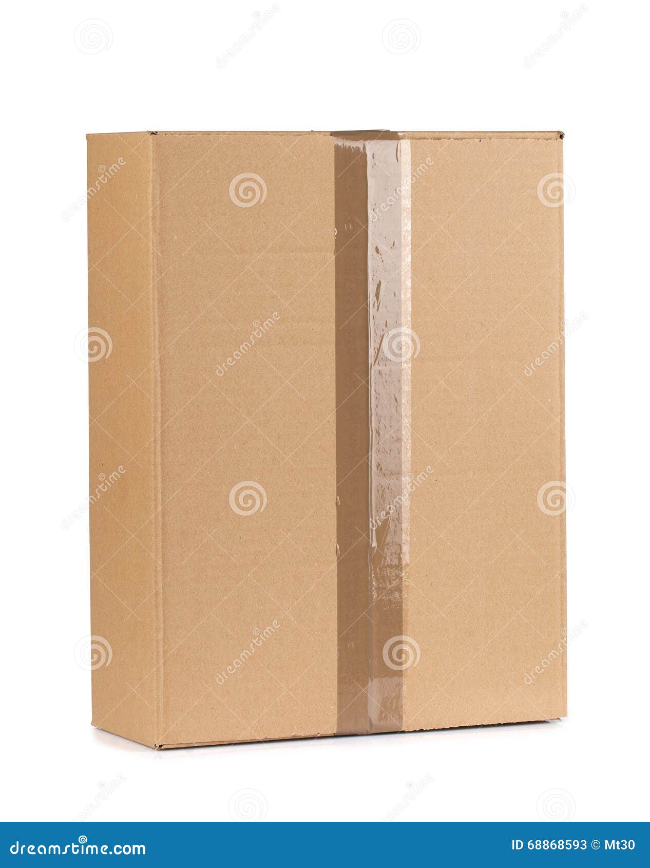 Closed cardboard box stock image. Image of isolated, closed - 68868593
