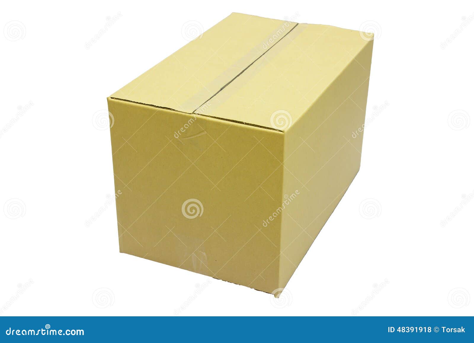 Closed cardboard box taped stock photo. Image of gift - 48391918