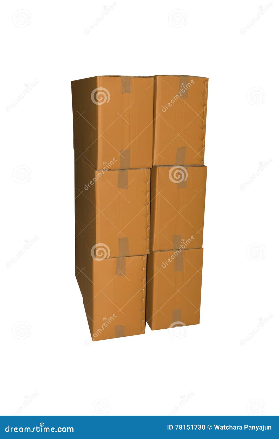 Closed cardboard box taped stock photo. Image of moving - 78151730