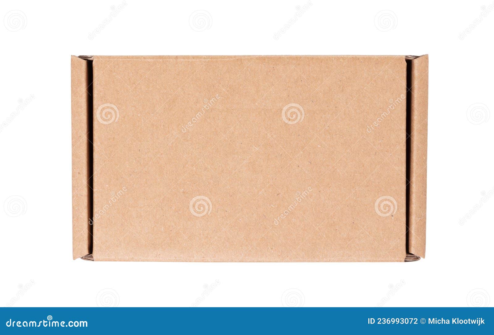 Closed Cardboard Small Box Isolated Stock Photo - Image of single ...