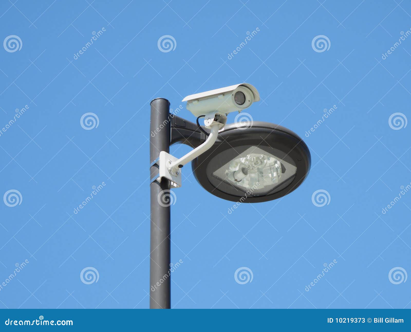 Closed Circuit Camera Located on Light Post Stock Image - Image of ...