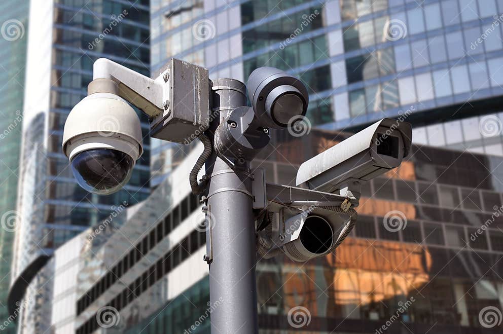 Closed Circuit Camera Multi-angle CCTV System Stock Image - Image of ...
