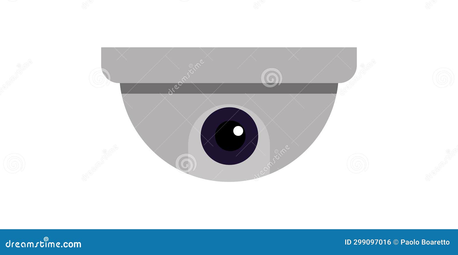 Closed Circuit Camera Vector. Free Space for Text Stock Illustration ...
