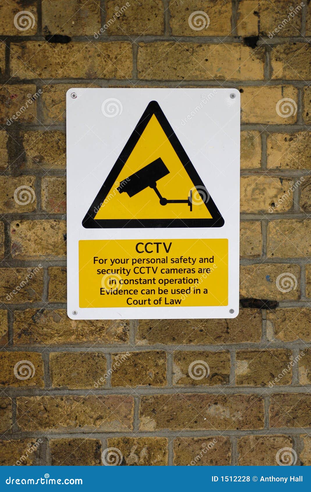Closed Circuit TV Warning Sign Stock Photo - Image of watch, filming ...