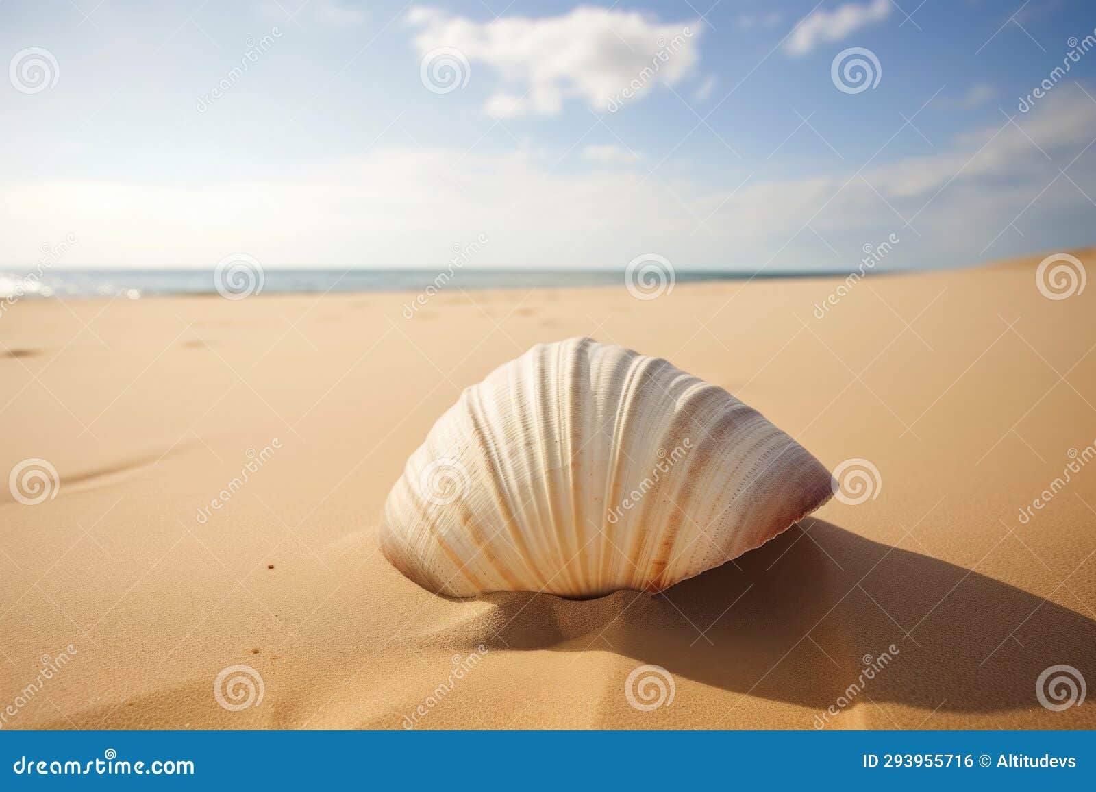 A Closed Shell on a Sandy Beach Stock Photo - Image of seashore ...