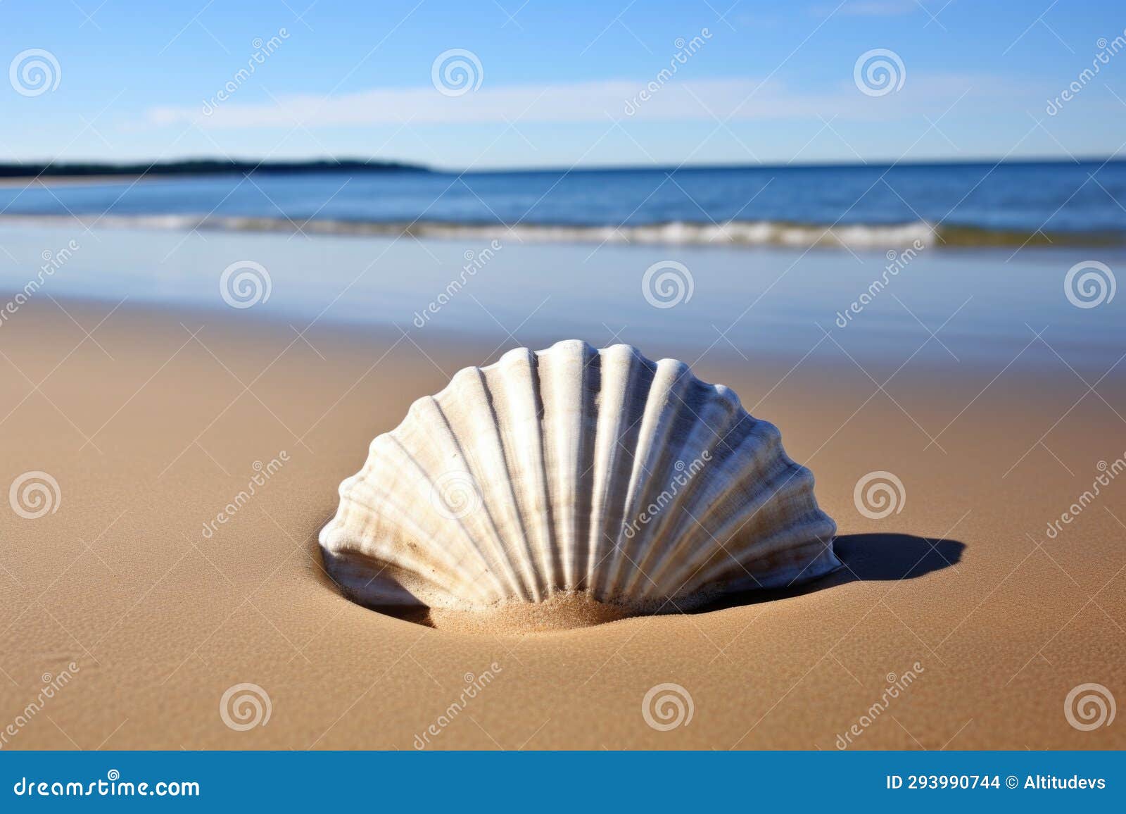 A Closed Shell on a Sandy Beach Stock Photo - Image of beach, marine ...