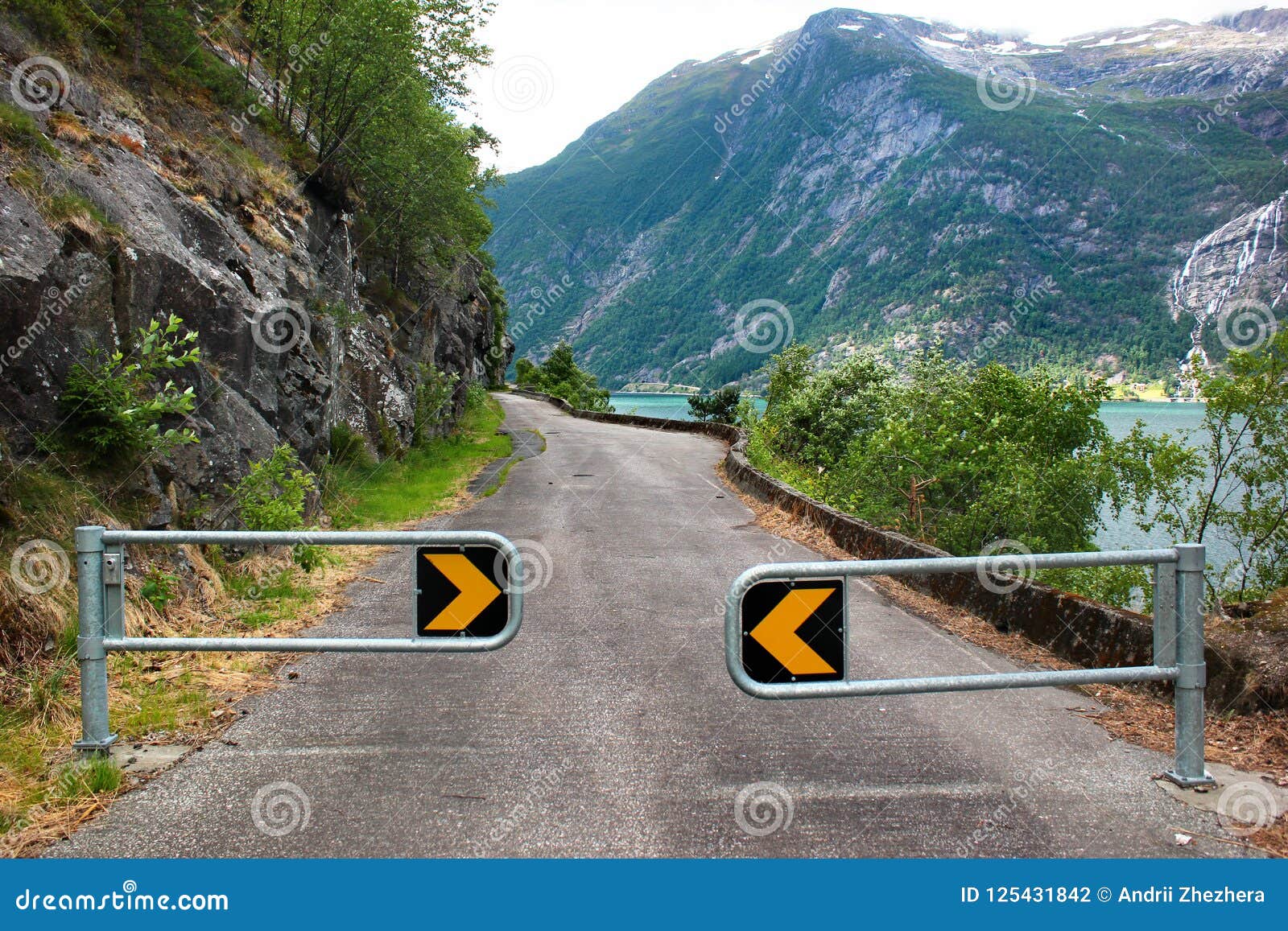 Closed Coastal Detour Road, Norway Stock Photo - Image of norway, empty ...