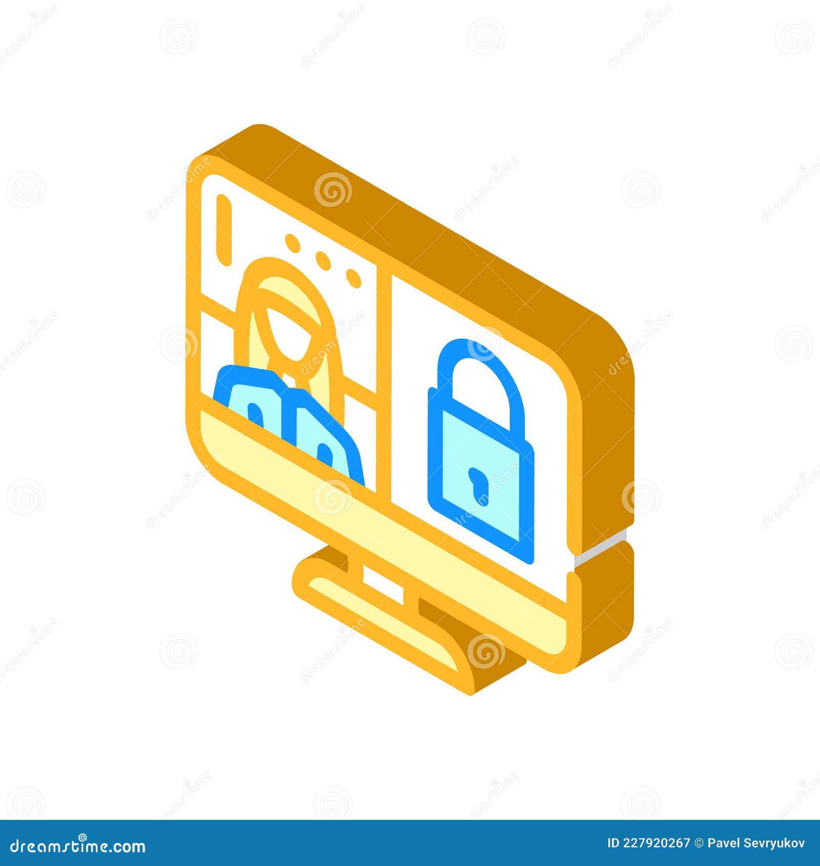 Closed Conference Isometric Icon Vector Illustration Stock Vector ...